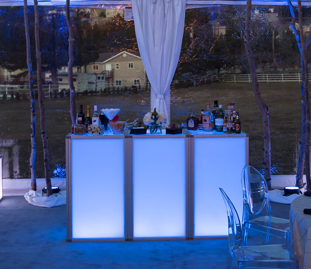 Multi-Color LED Pillar Bar | All Out Event Rental