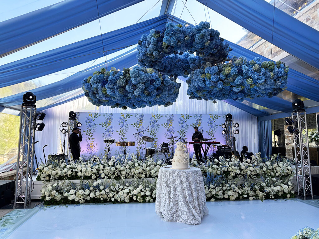 White Wood Stage Veneer - All Out Event Rental