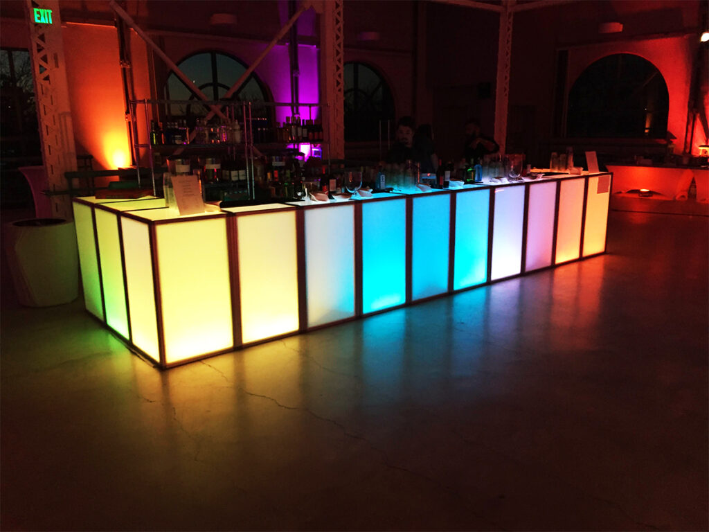 Multi-Color LED Pillar Bar | All Out Event Rental