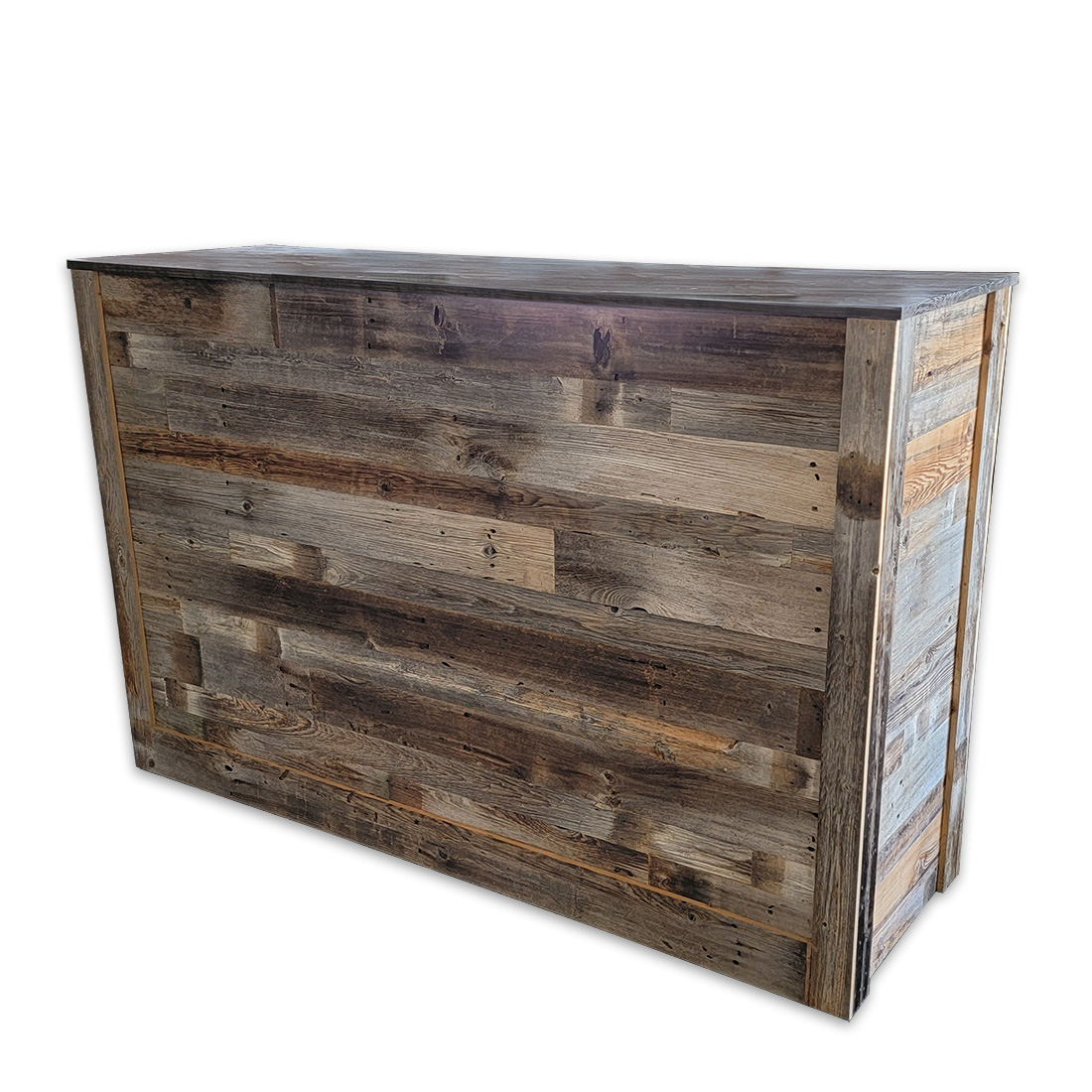 Rustic Barnwood Bar | All Out Event Rental