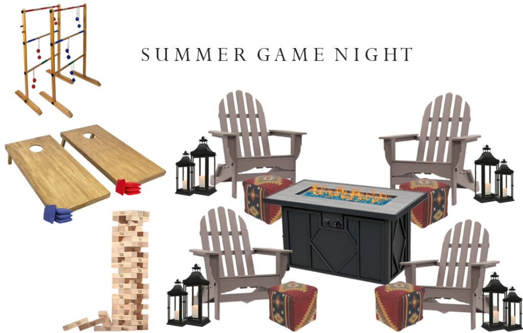 Summer Game Night Vignette | All Out Event Rental