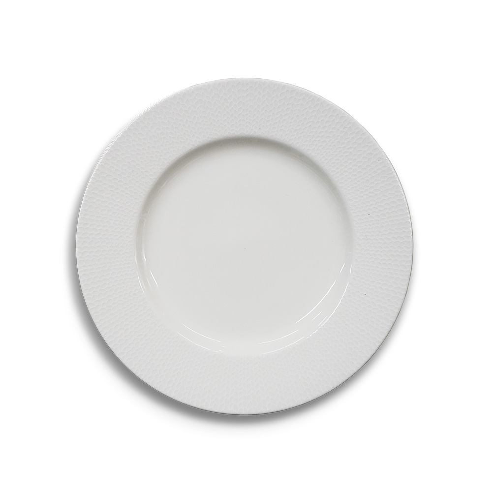 Amanda White Textured China | All Out Event Rental