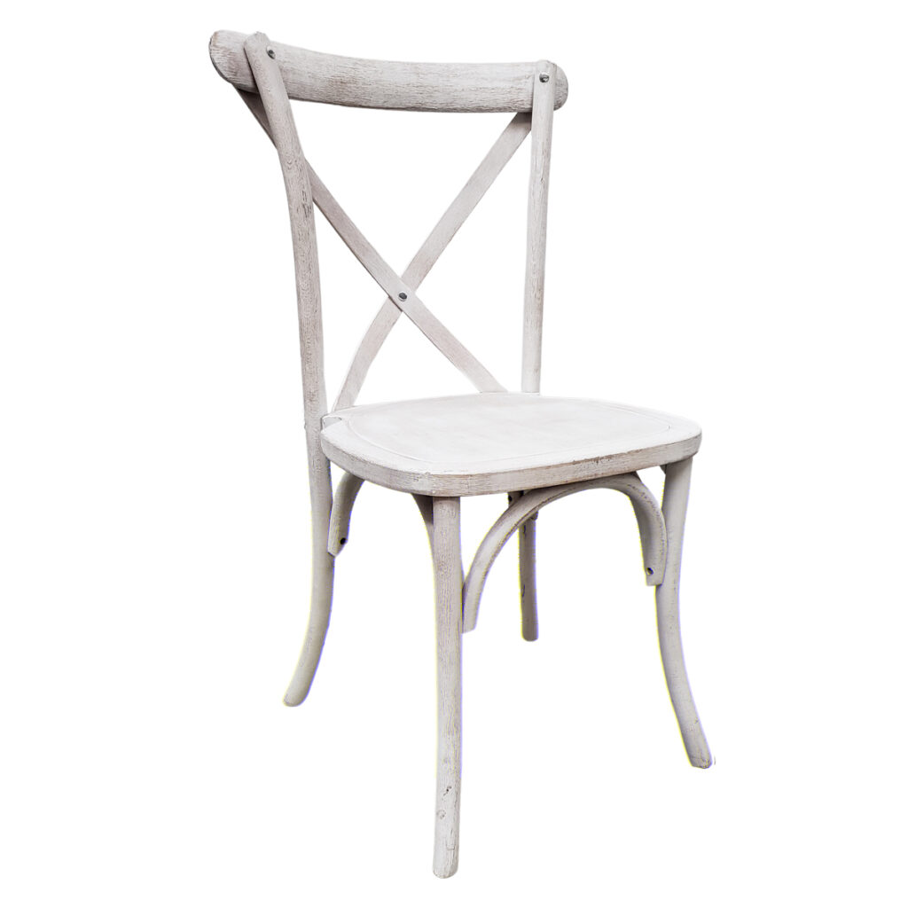 Whitewash Crossback Chair - All Out Event Rental