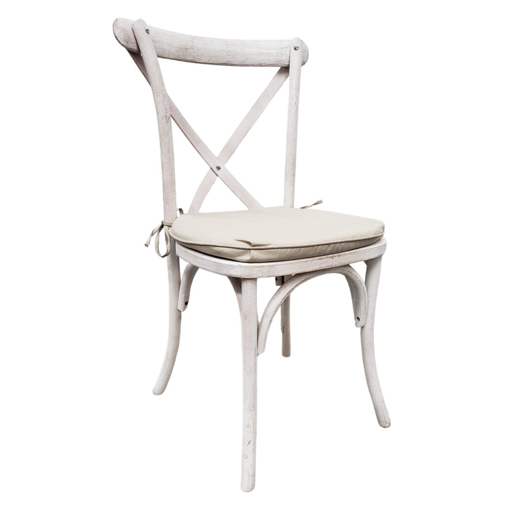 Whitewash Crossback Chair - All Out Event Rental