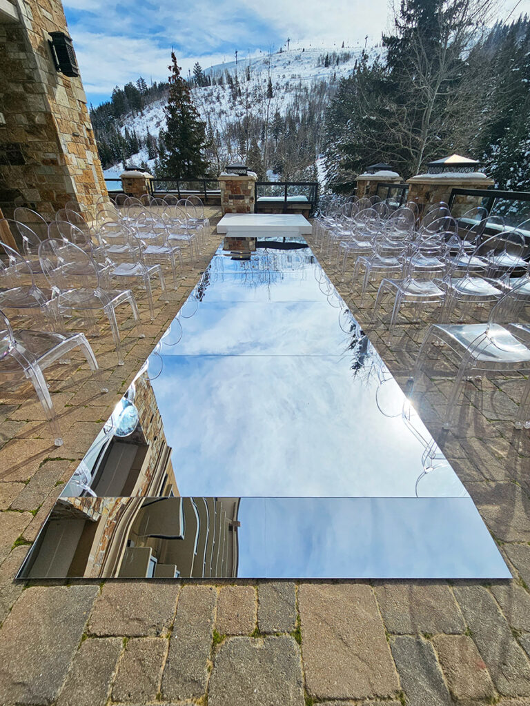 Mirrored Raised Aisle Walkway | All Out Event Rental