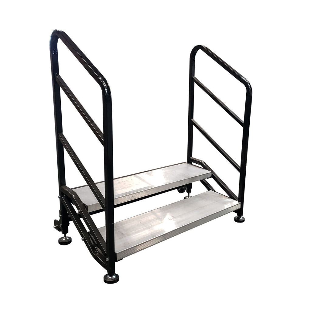 Stage Stairs with Railing 12″ | All Out Event Rental